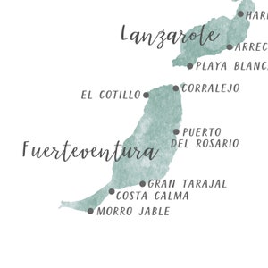 Canary Islands Map-canary Islands Poster-minimalist Map Print ...
