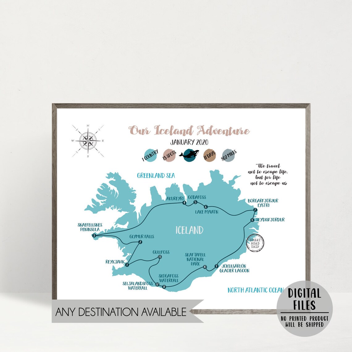 Custom Travel Map-personalized Travel Map-personalized Trip - Etsy