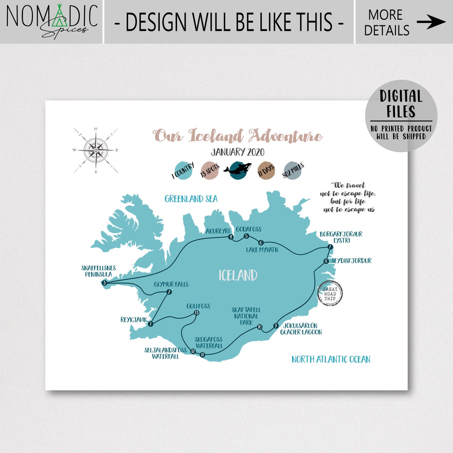 Custom Travel Map-personalized Travel Map-personalized Trip | Etsy