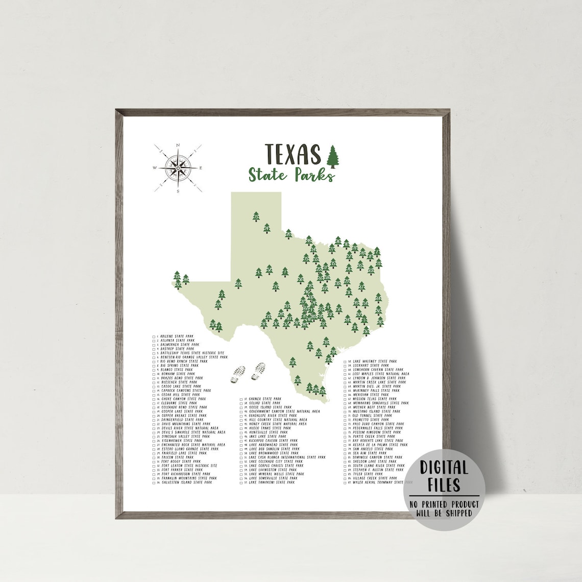 Texas State Parks Map-texas State Parks Checklist-state Parks of Texas ...