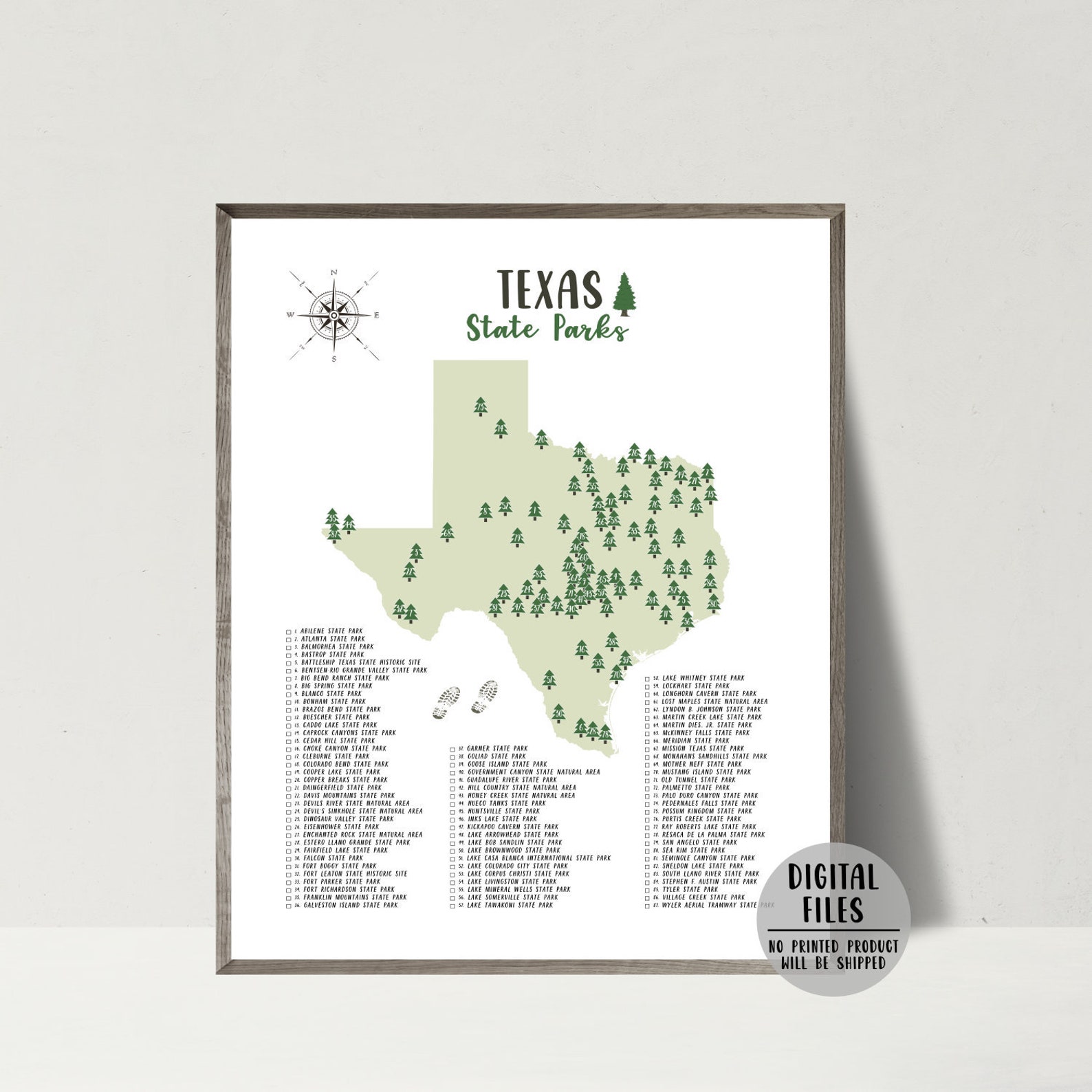 Texas State Parks Map-texas State Parks Checklist-state Parks of Texas ...