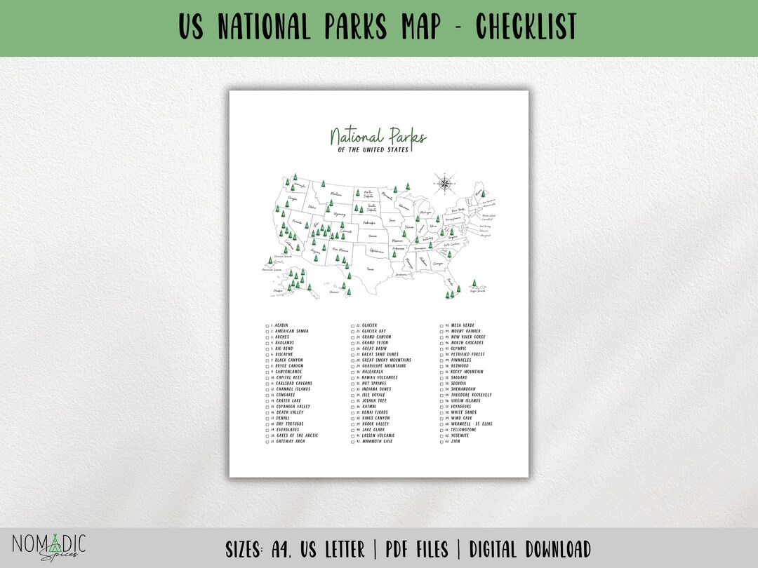 63 National Parks of United States Map-us National Parks Map With ...