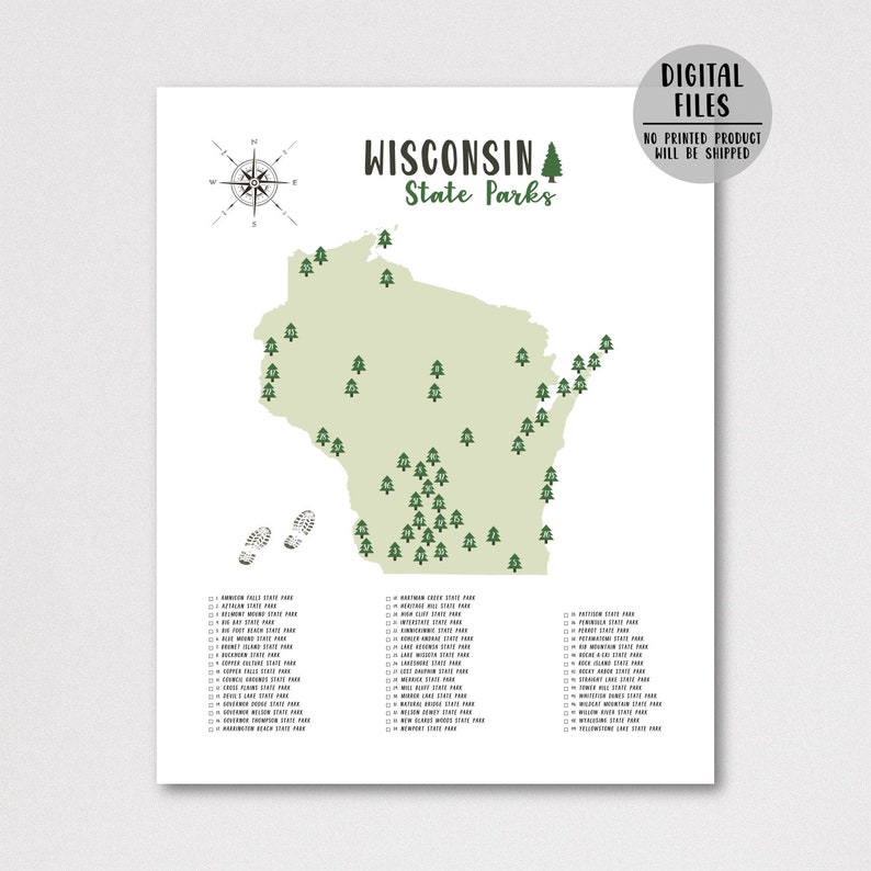 Wisconsin State Parks Map-state Parks of Wisconsin Map-wisconsin Parks ...