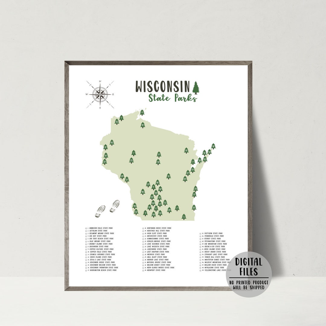 Wisconsin State Parks Map-state Parks of Wisconsin Map-wisconsin Parks ...