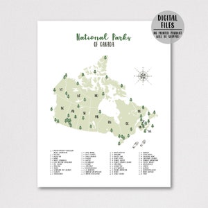 Canada National Parks Map-canada National Parks Checklist-national ...