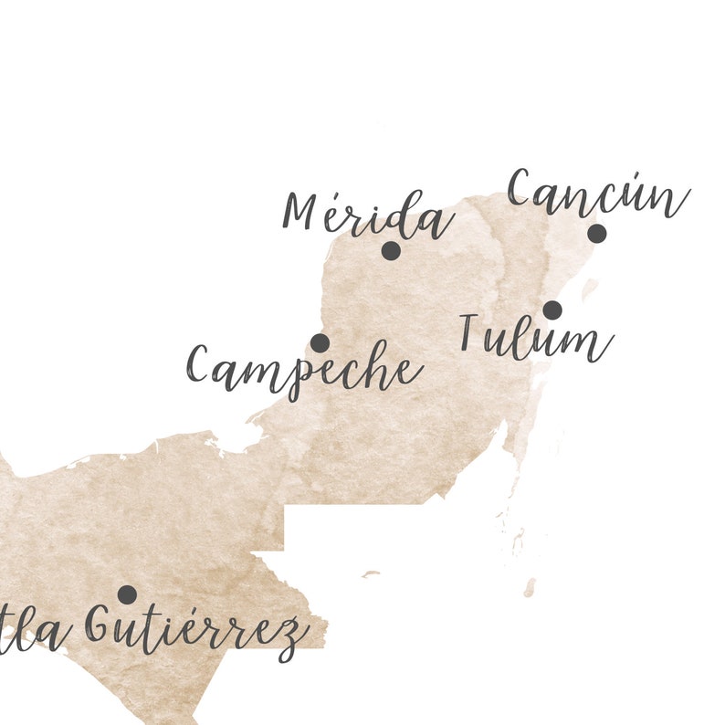 Mexico Map-mexico Poster-minimalist Map Print-watercolor Map - Etsy