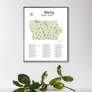Iowa State Parks Map-iowa State Parks Checklist-state Parks of Iowa Map ...