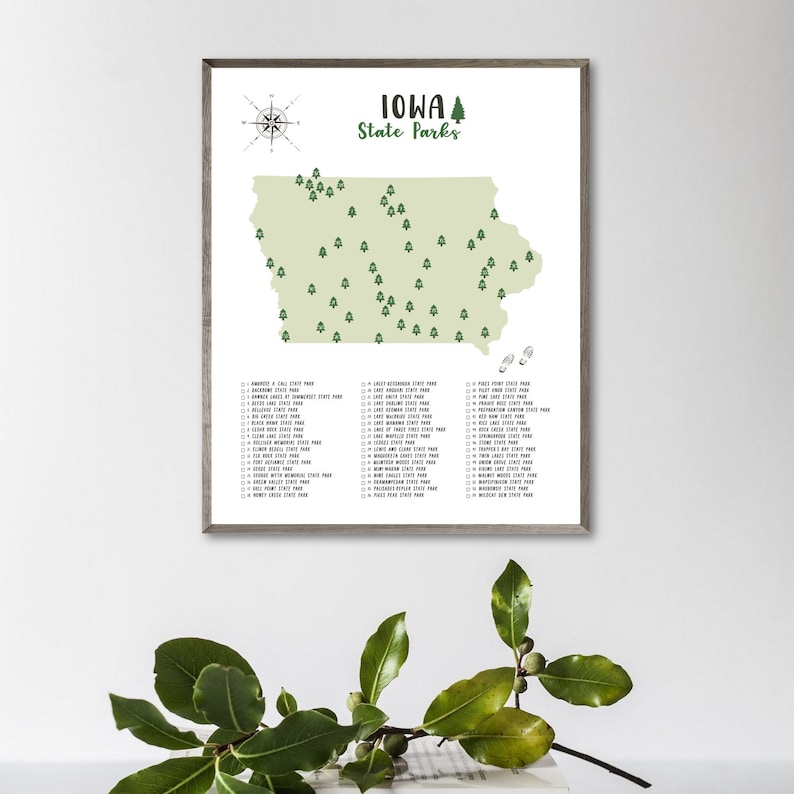 Iowa State Parks Map-iowa State Parks Checklist-state Parks of Iowa Map ...