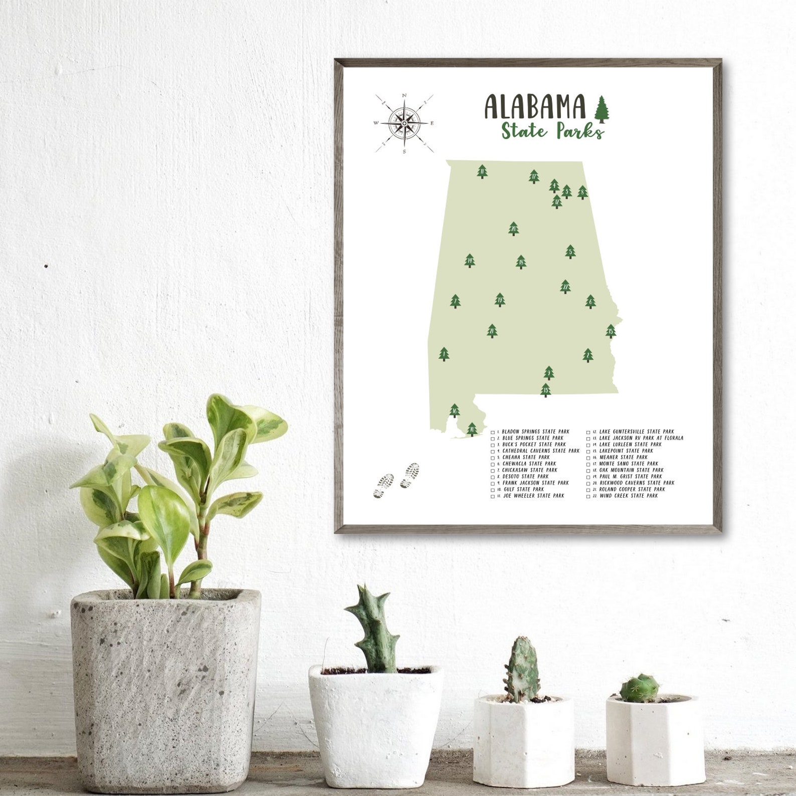 Alabama State Parks Map-state Parks of Alabama Map - Etsy