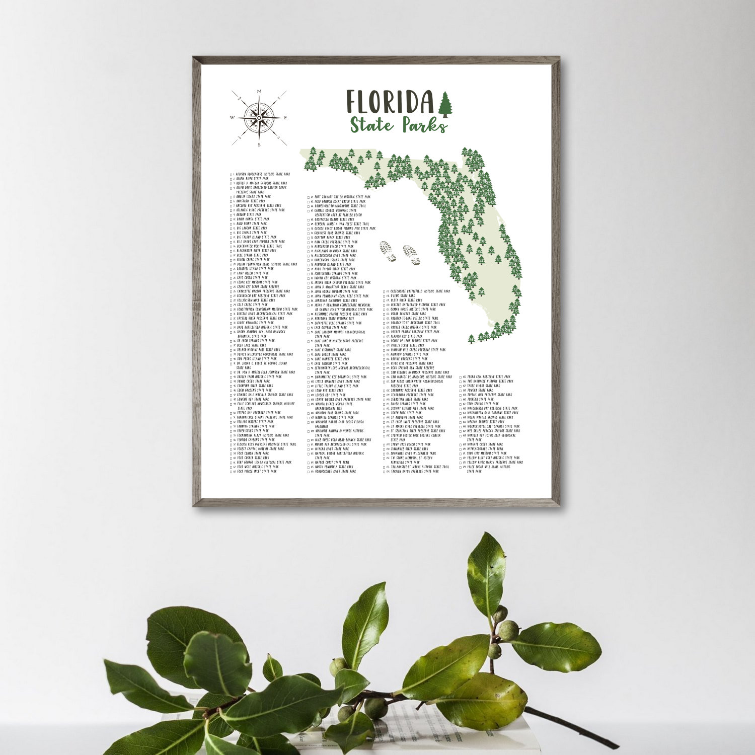 Florida State Parks Map Print-florida State Parks - Etsy