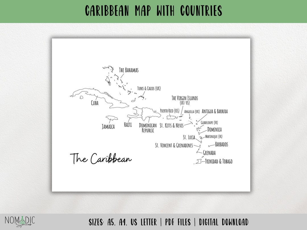 Caribbean Islands Map-caribbean Map With Countries-caribbean Islands ...