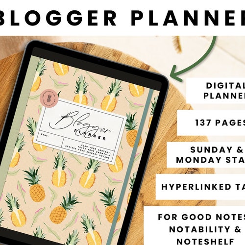 Digital Blogger Planner for Content Creators Influencers & | Etsy