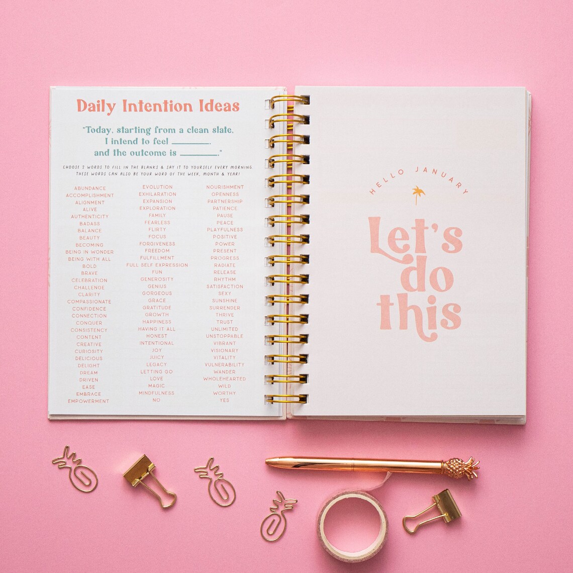 Glow Getter Planner, Hard Cover, Monday Start, Weekly Monthly Yearly ...