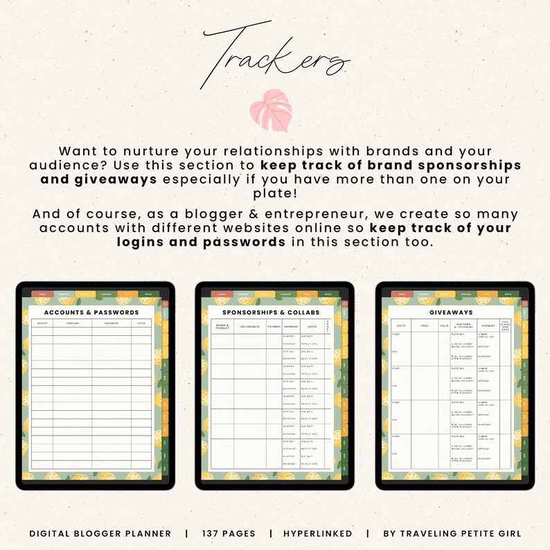 Digital Blogger Planner for Content Creators, Influencers ...