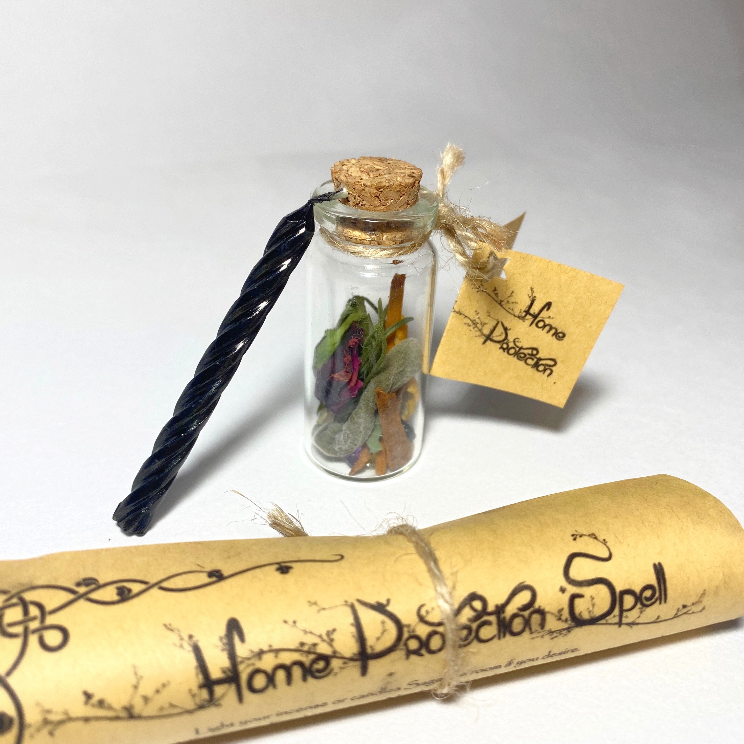 Home Protection Spell Kit With Ritual, Spell Jar, and Candle - Etsy