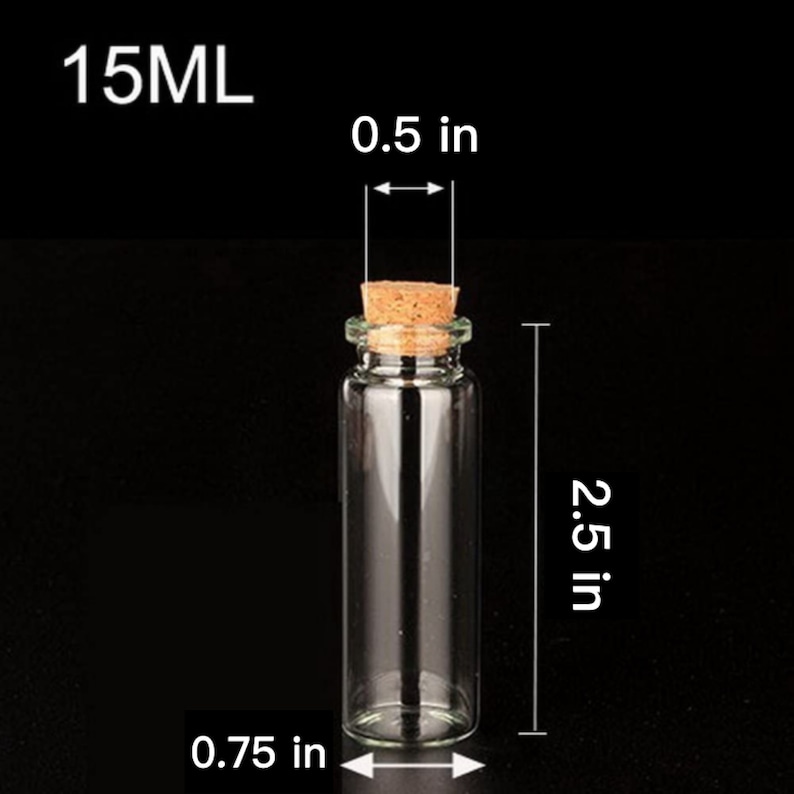 Glass Bottles With Corks 5 10 15 or 20 Ml Clear Empty Jars - Etsy