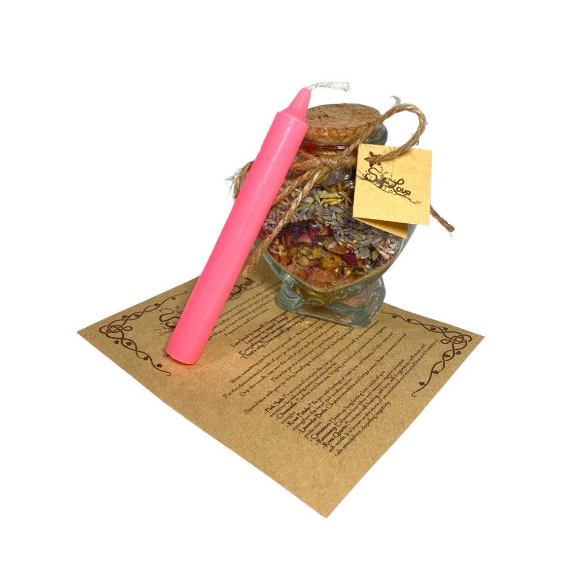 Self Love Spell Kit With Ritual Heart Shaped Spell Jar and - Etsy