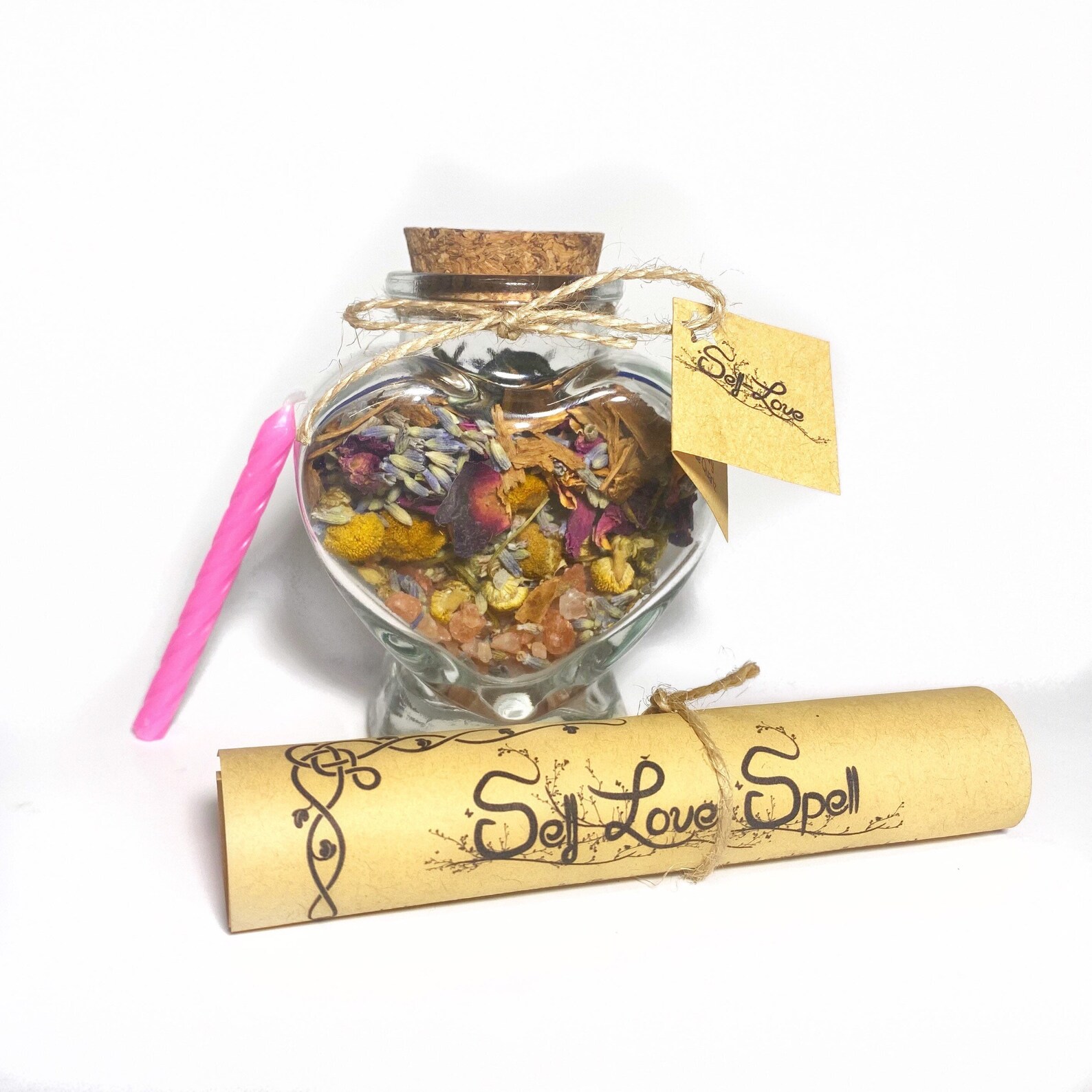 Self Love Spell Kit With Ritual Heart Shaped Spell Jar and - Etsy