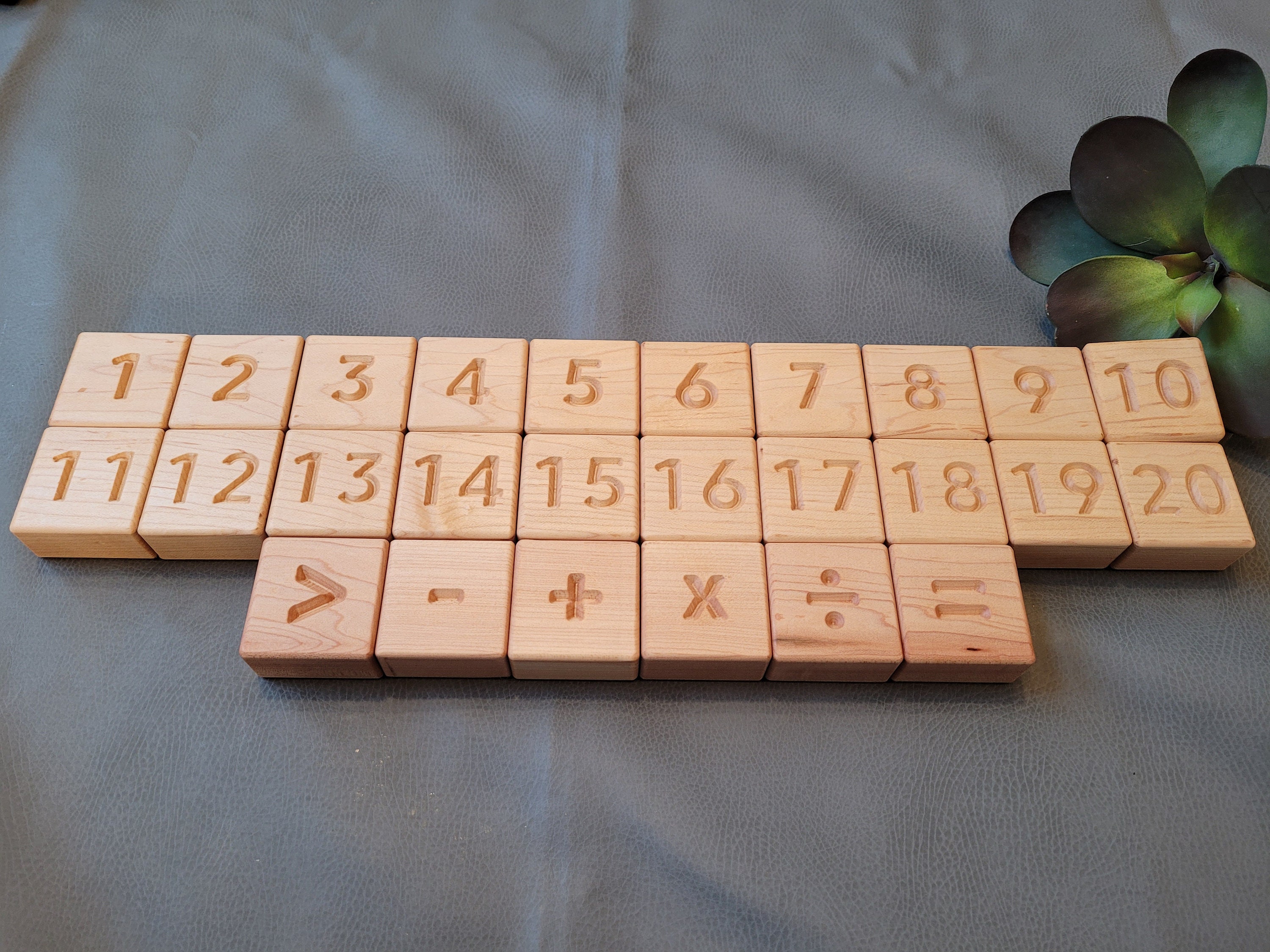 Thick Solid Wood Number Number Blocks | Etsy