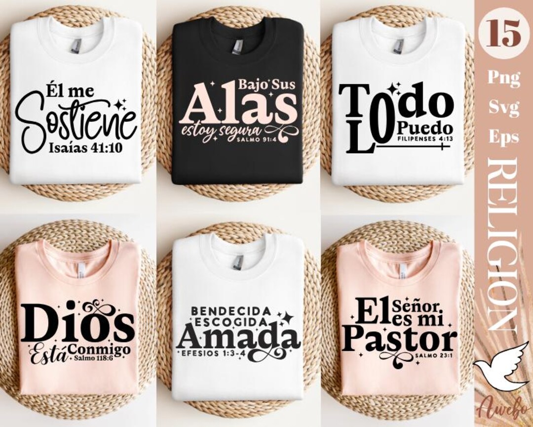 Frases Religiosas Español Svg | Versos Biblicos Espanish Svg | Dios ...