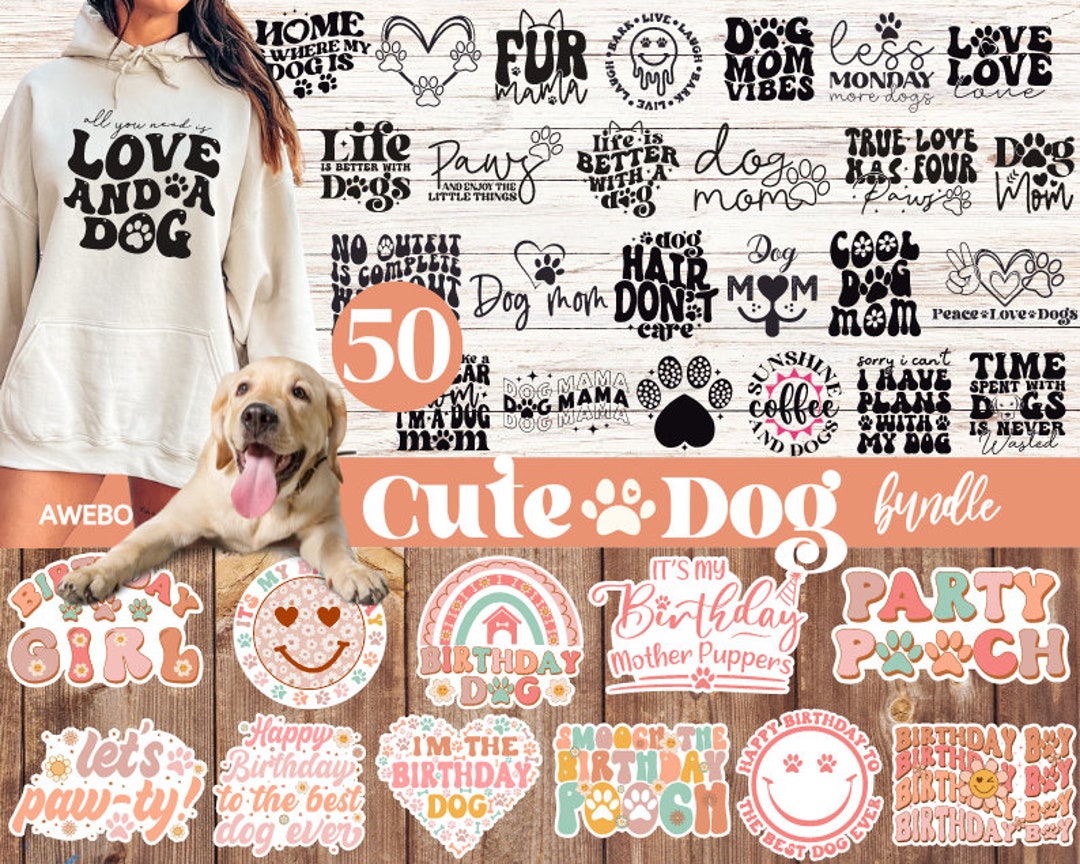 50 Boho Dog Svg Png Bundle, Retro Dog Quotes Svg Bundle, Retro Dog Mom ...