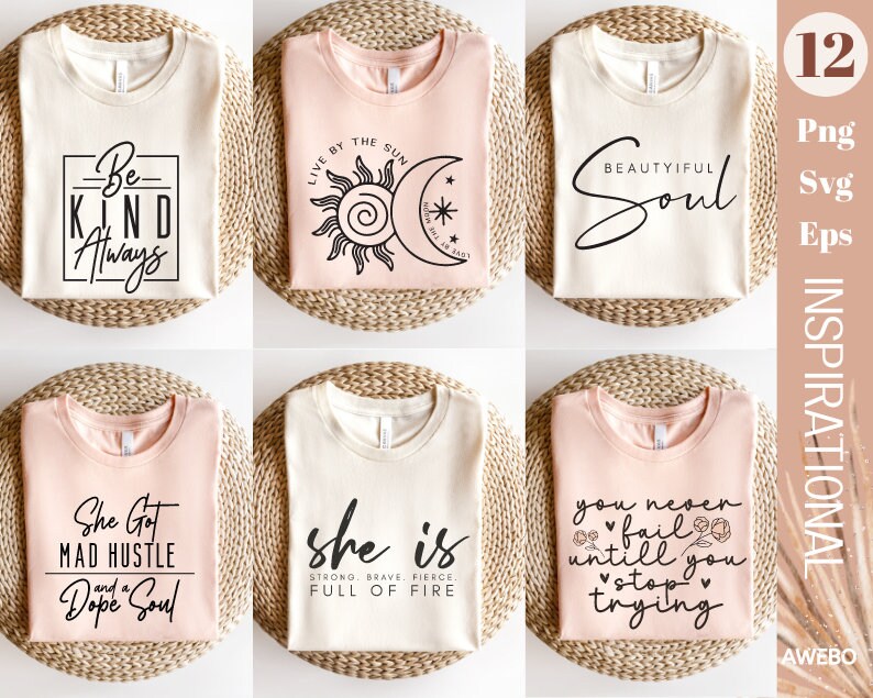 Boho Inspirational Svg Png Bundle Positive Affirmations Svg - Etsy