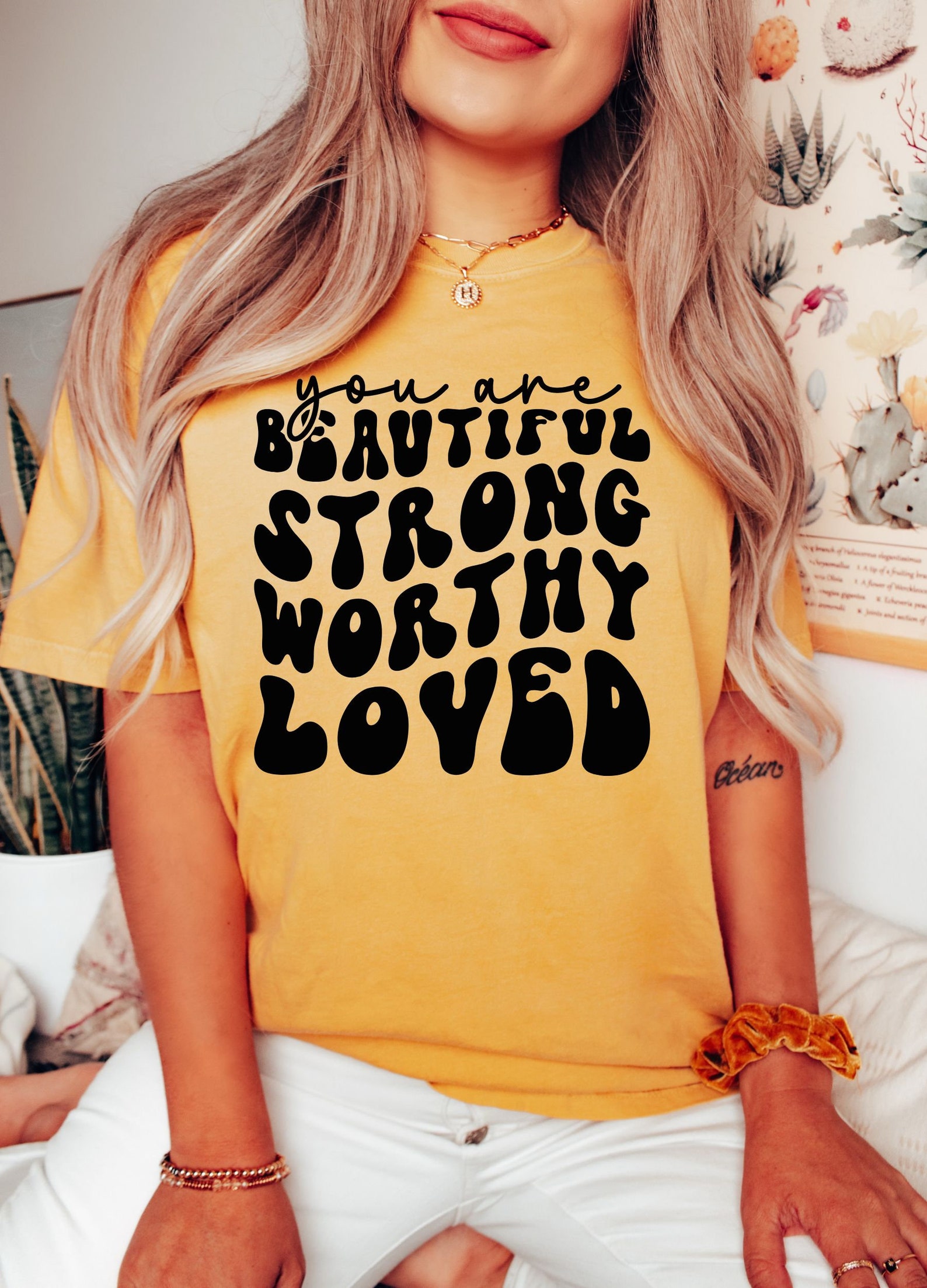 You Are Beautiful Worthy Enough SVG PNG Retro Quotes - Etsy