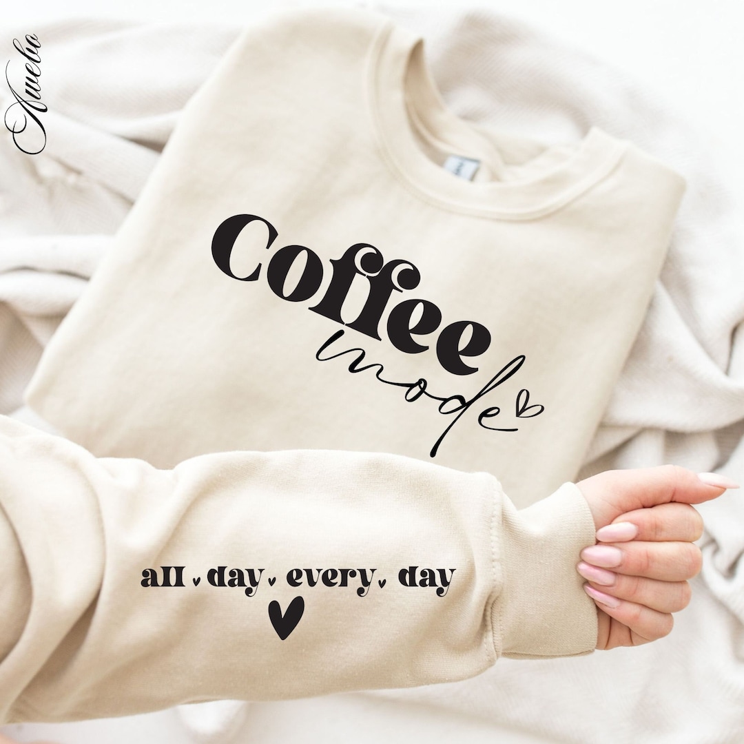 Coffee Mode All Day SVG PNG, Funny Retro Coffee Quote Svg, Coffee Lover ...
