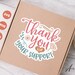 30 Boho Thank You Stickers SVG PNG Bundle | Printable Stickers for ...