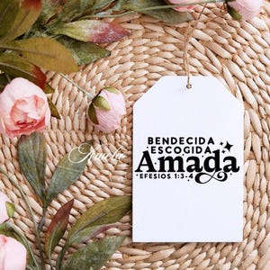 Frase Religiosa Español Svg | Verso Biblico Svg | Bendecida Escogida ...