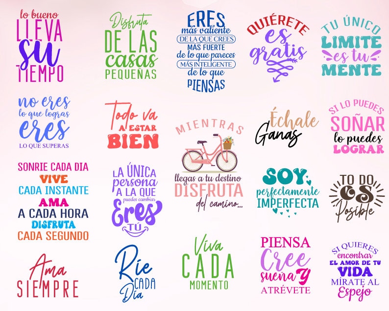 20 Latina Motivational Quotes Bundle Svg Positive Quotes Svg - Etsy Canada