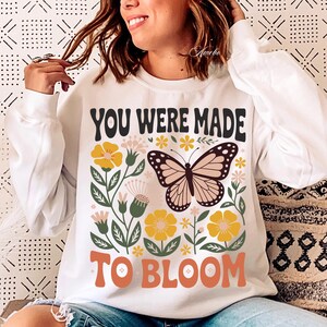 You Were Made to Bloom Svg Png, Floral Mental Health Svg, Boho Self ...