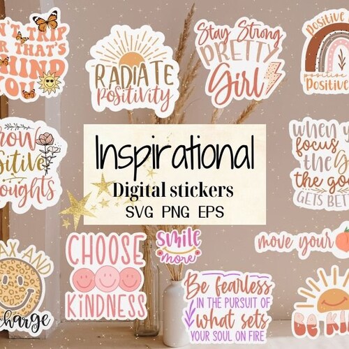 Inspirational Stickers Svg Bundle Cricut Svg Digital - Etsy