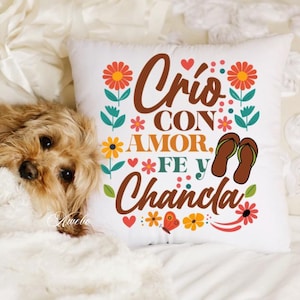 Crio Con Amor Fe Y Chancla PNG SVG | Funny Mexican Mom Svg | Latina ...