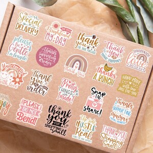 30 Boho Thank You Stickers SVG PNG Bundle | Digital Thank You Printable ...
