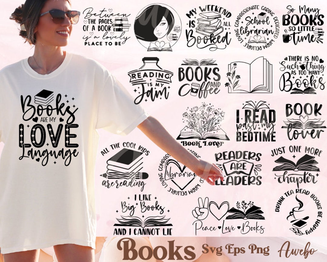 Lectura Svg Png Bundle Floral Book Svg Books and Coffee Svg - Etsy España