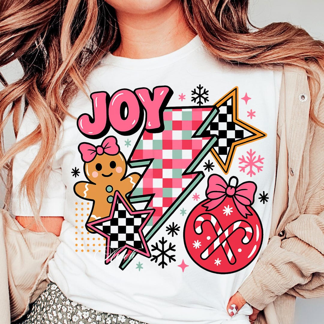 Kawaii Christmas PNG Clipart: Gingerbread, Candy Cane, Lightning Bolt ...