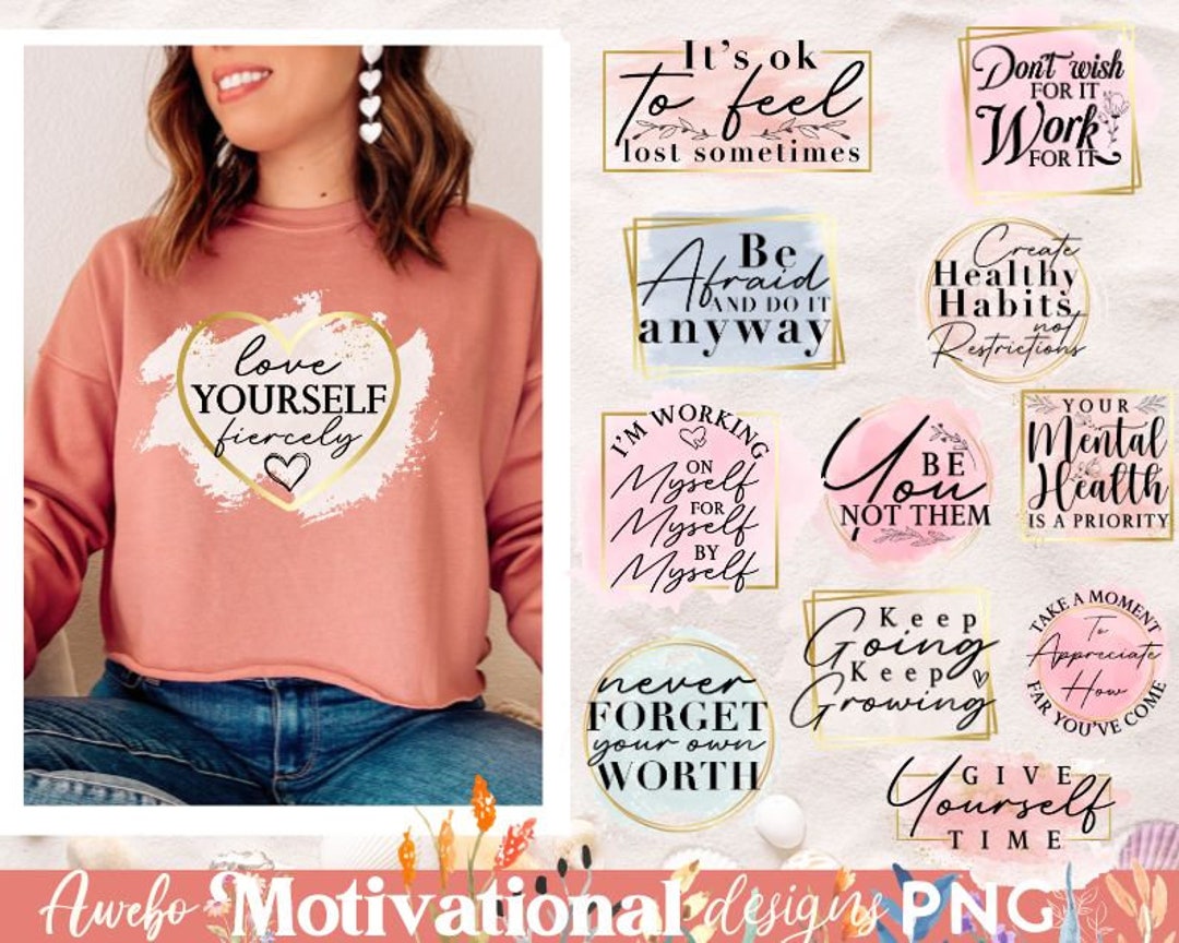 12 Watercolor Motivational Quotes Png Bundle | Encouraging Quotes Png ...