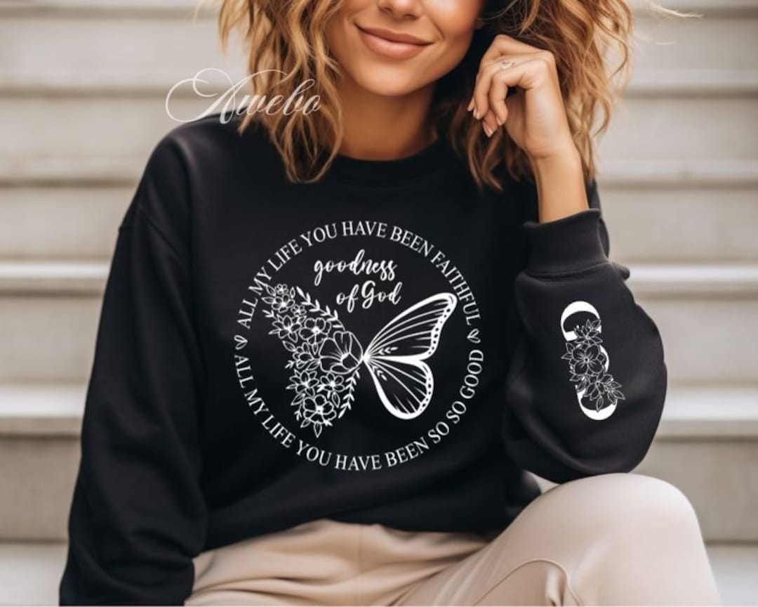 Goodness of God Svg Png, Butterfly Svg, Boho Christian Svg, All My Life ...