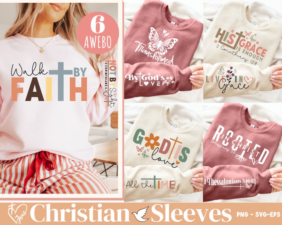 Boho Christian Svg Png Bundle, Religious Svg, Sleeve Sweatshirt Design ...