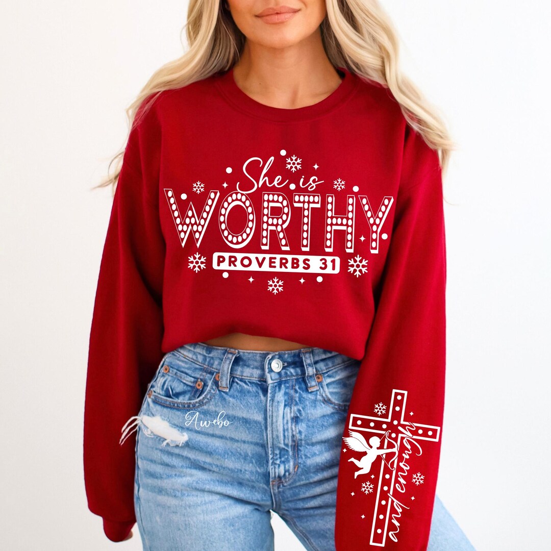 She is Worthy and Enough Svg Png, Boho Christmas Svg, Motivational Svg ...