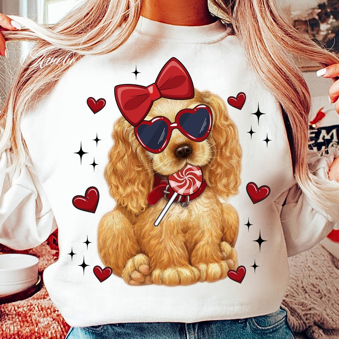 Valentine Cocker Spaniel Png, Valentine Season, Cute Dog Valentine Png ...