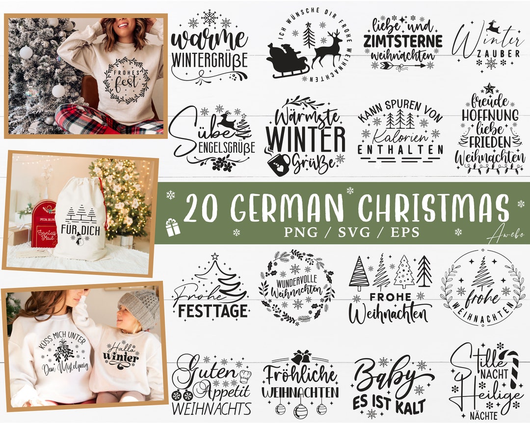 Frohe Weihnachten Plotter File SVG, PNG, Weihnachten Svg Bundle, German ...