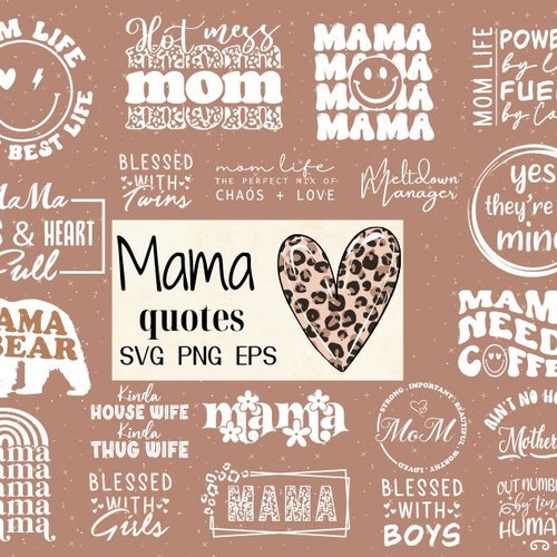 16 Mama Svg Png Bundle Mom Svg Coffee Mug Svg - Etsy