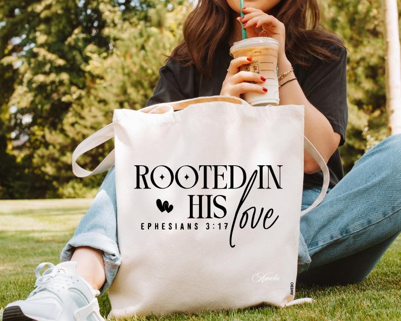 Rooted in His Love Svg Png, Boho Self Care, Christian Quotes Svg, Bible ...