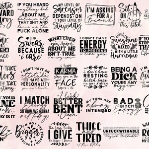 30 Sarcasm Svg Bundle, Funny Quotes Bundle Svg, Sarcastic Svg Bundle ...