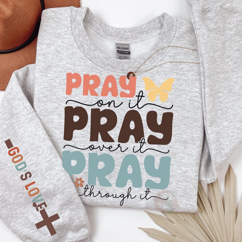 Pray on It Pray Over It Svg, Prayer Svg, Pray Svg, Boho Christian Svg ...