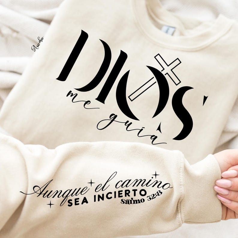 Dios me guía SVG PNG, Frase bíblica Svg, Escritura Svg, Diseño de ...