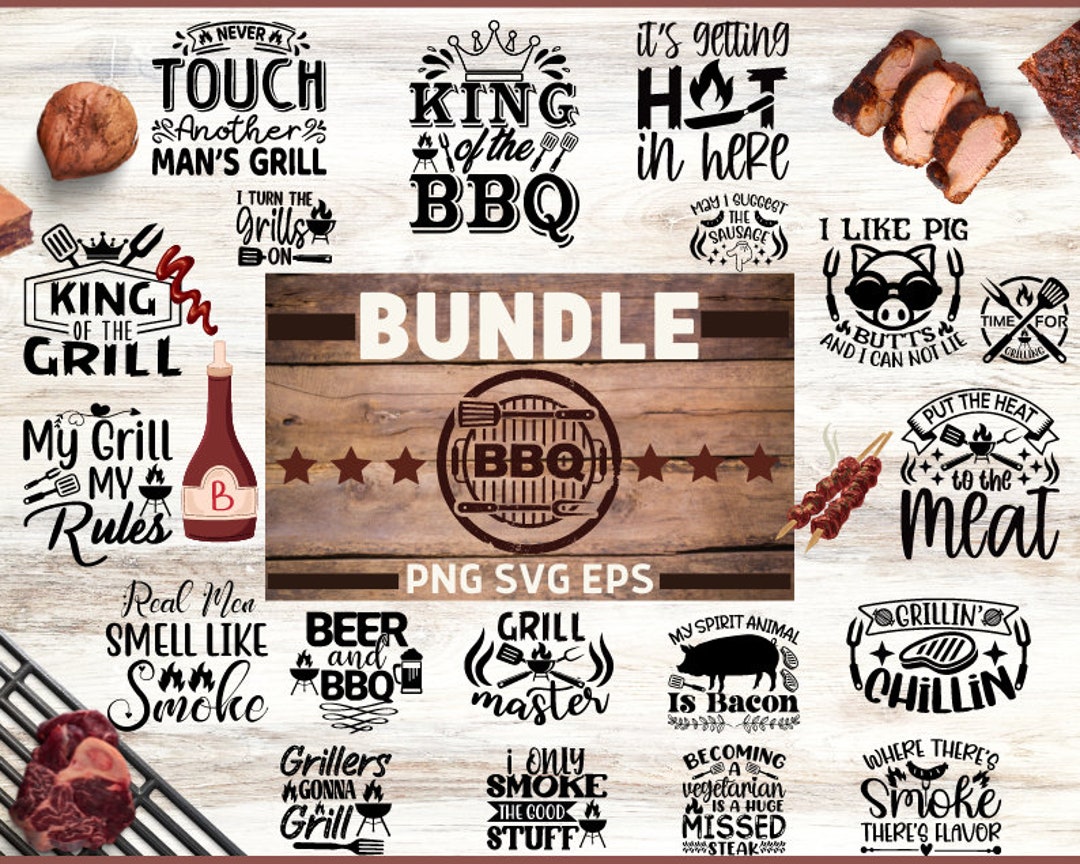 BBQ SVG PNG bundle Barbeque Svg Clipart l Barbeque Grill Svg - Etsy España