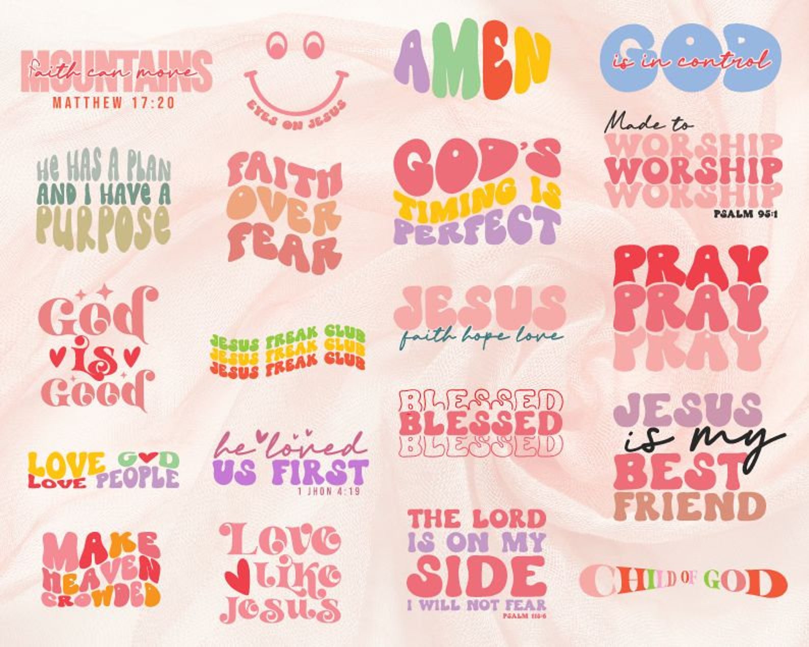 Bible Verse Svg Png is a Retro Religious Quotes Bundle - Etsy